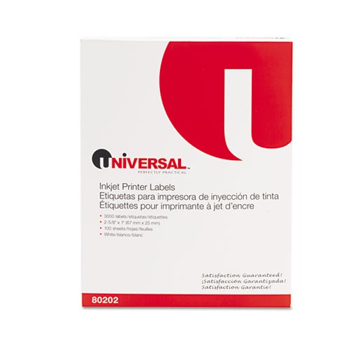 Universal Inkjet Printer Labels UNV80202 Shoplet